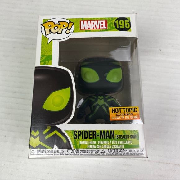 Funko | Toys | Funko Pop Spiderman Stealth Suit 95 Marvel Glow In The ...